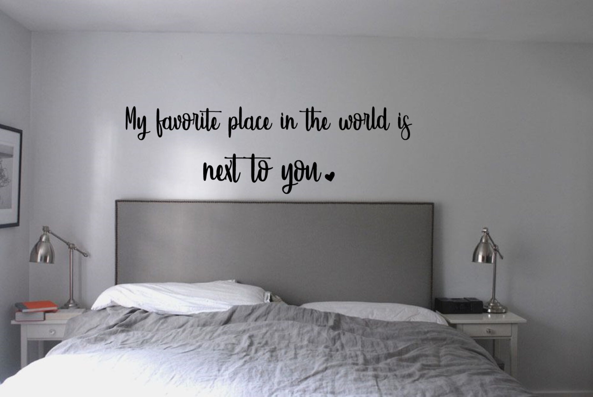 My favorite place in the world is next to you Decal Wall | Etsy