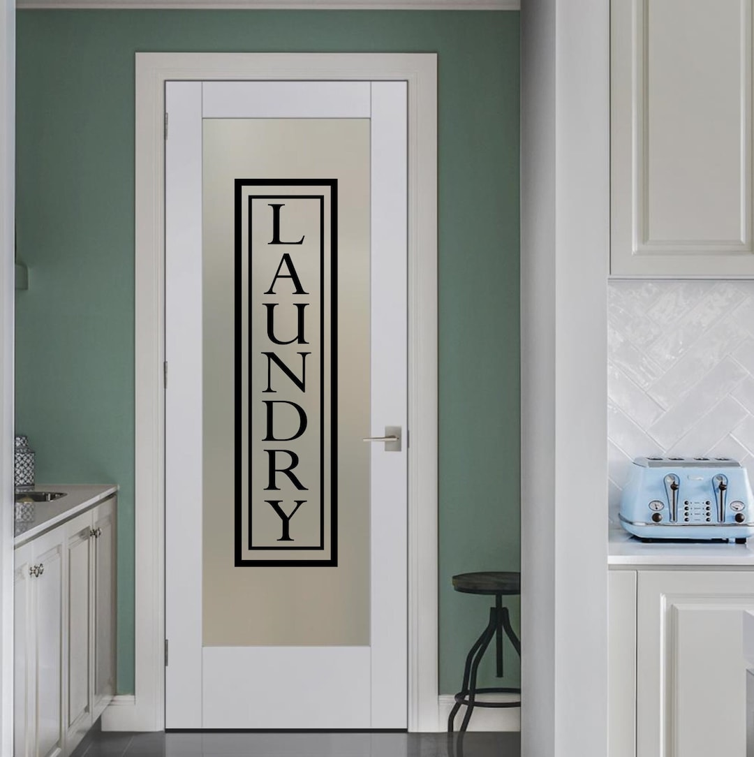Laundry Square Vertical Decal Vinyl Sticker Kitchen Decor Decal Laundry ...
