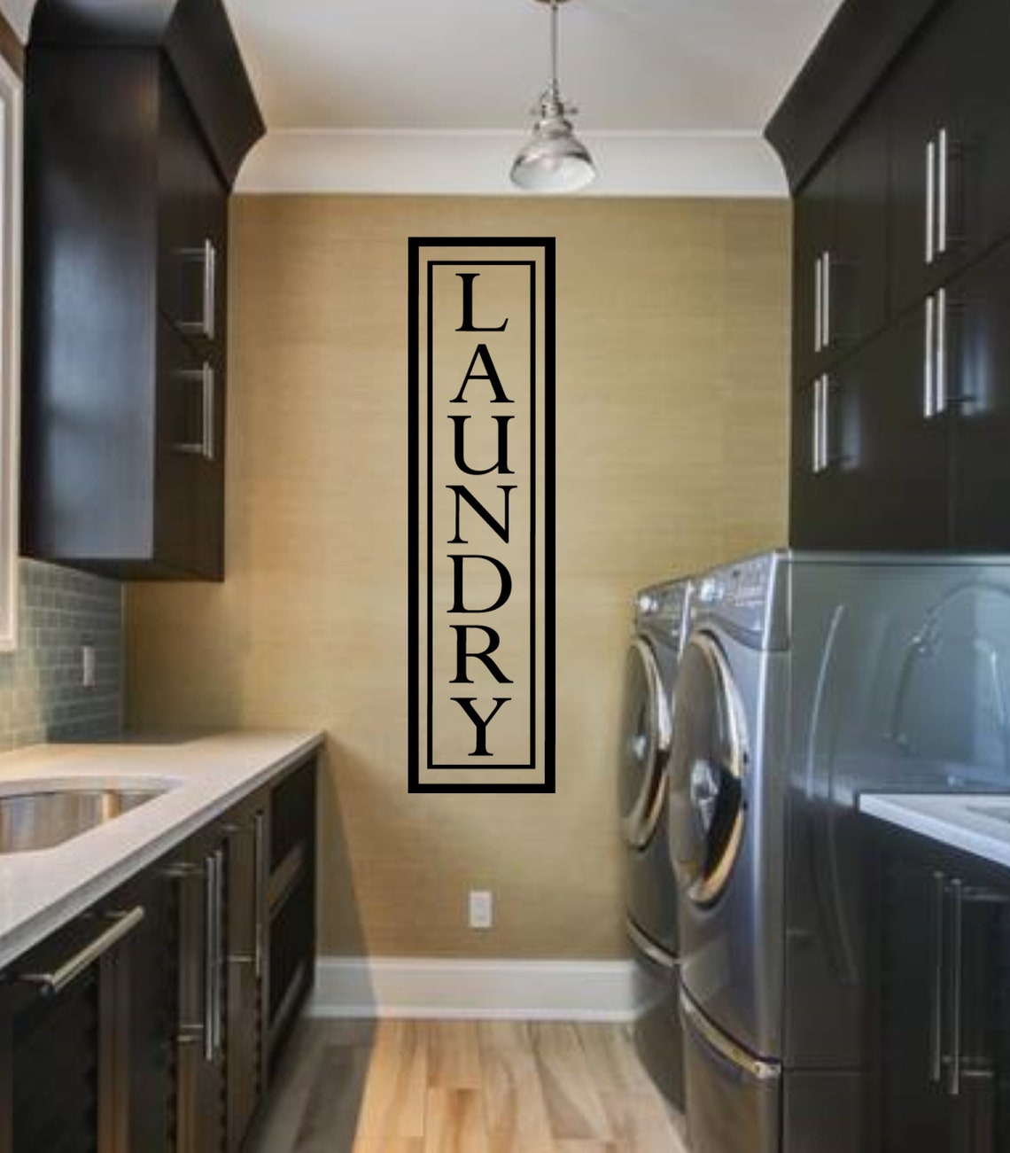 Laundry Square Vertical Decal Vinyl Sticker Kitchen Decor | Etsy