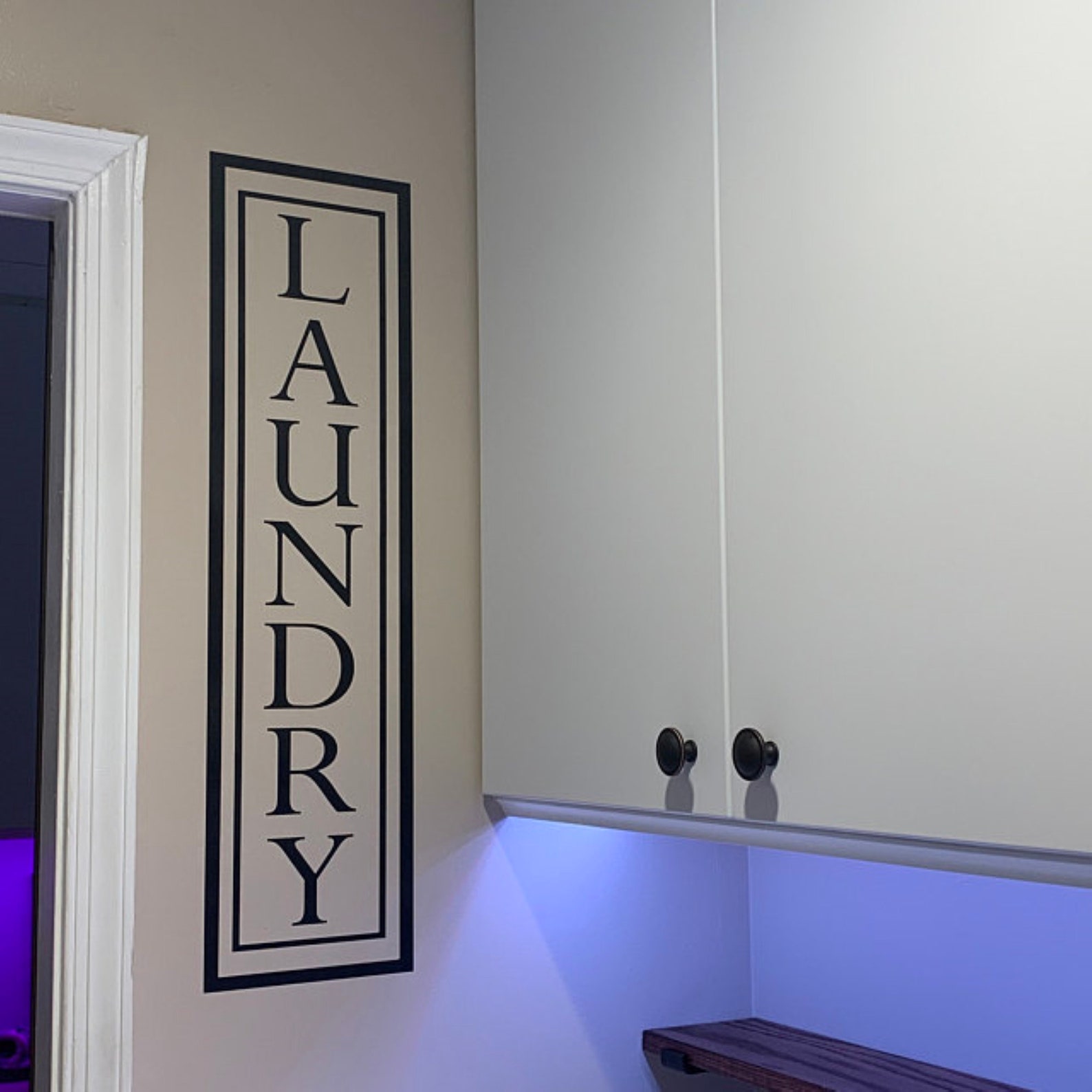 Laundry Square Vertical Decal Vinyl Sticker Kitchen Decor | Etsy