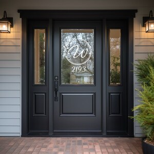 Custom Monogram Decal for Home or Business Front Door Personalized ...