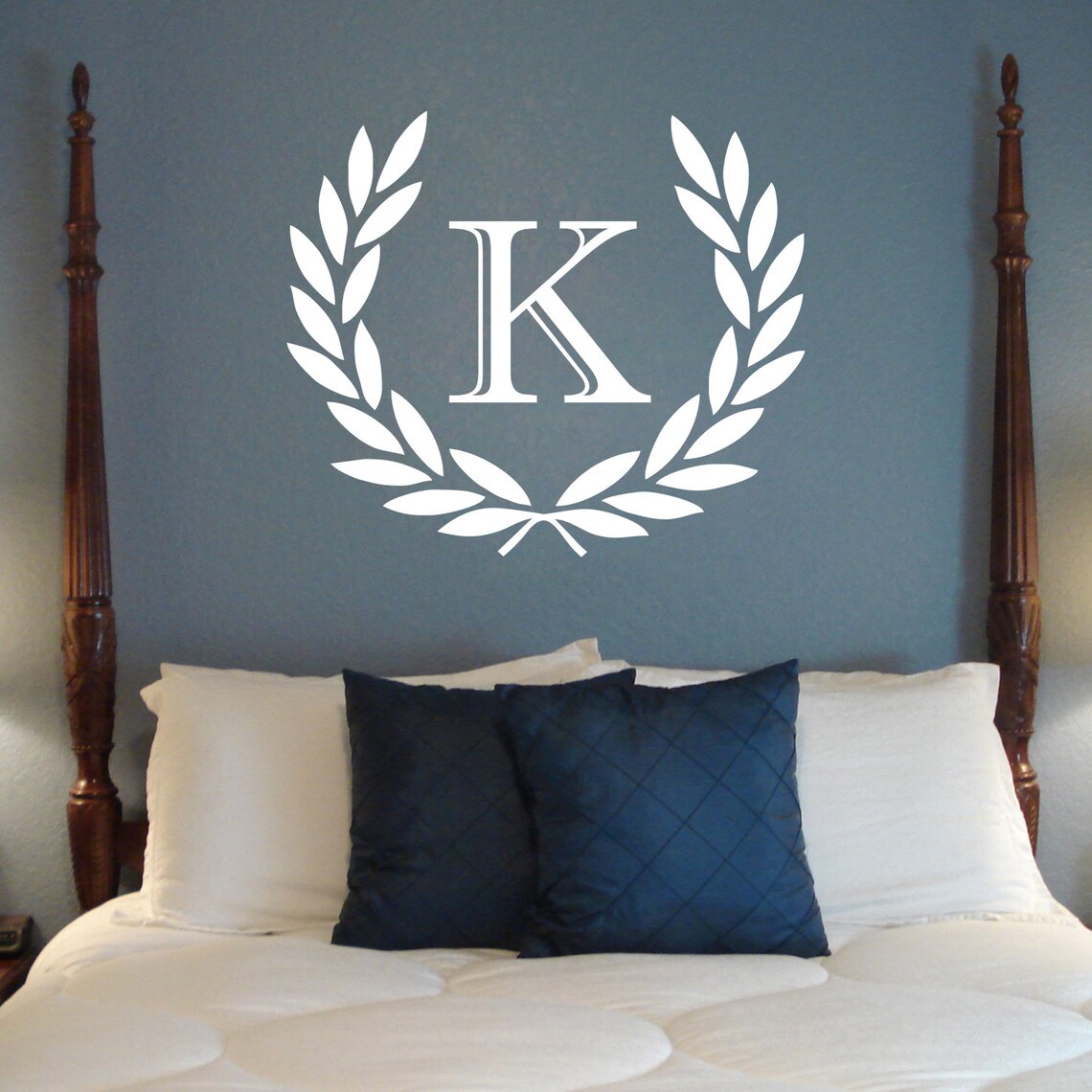 Laurel Monogram Decal Wall Vinyl Sticker Family Room Master - Etsy