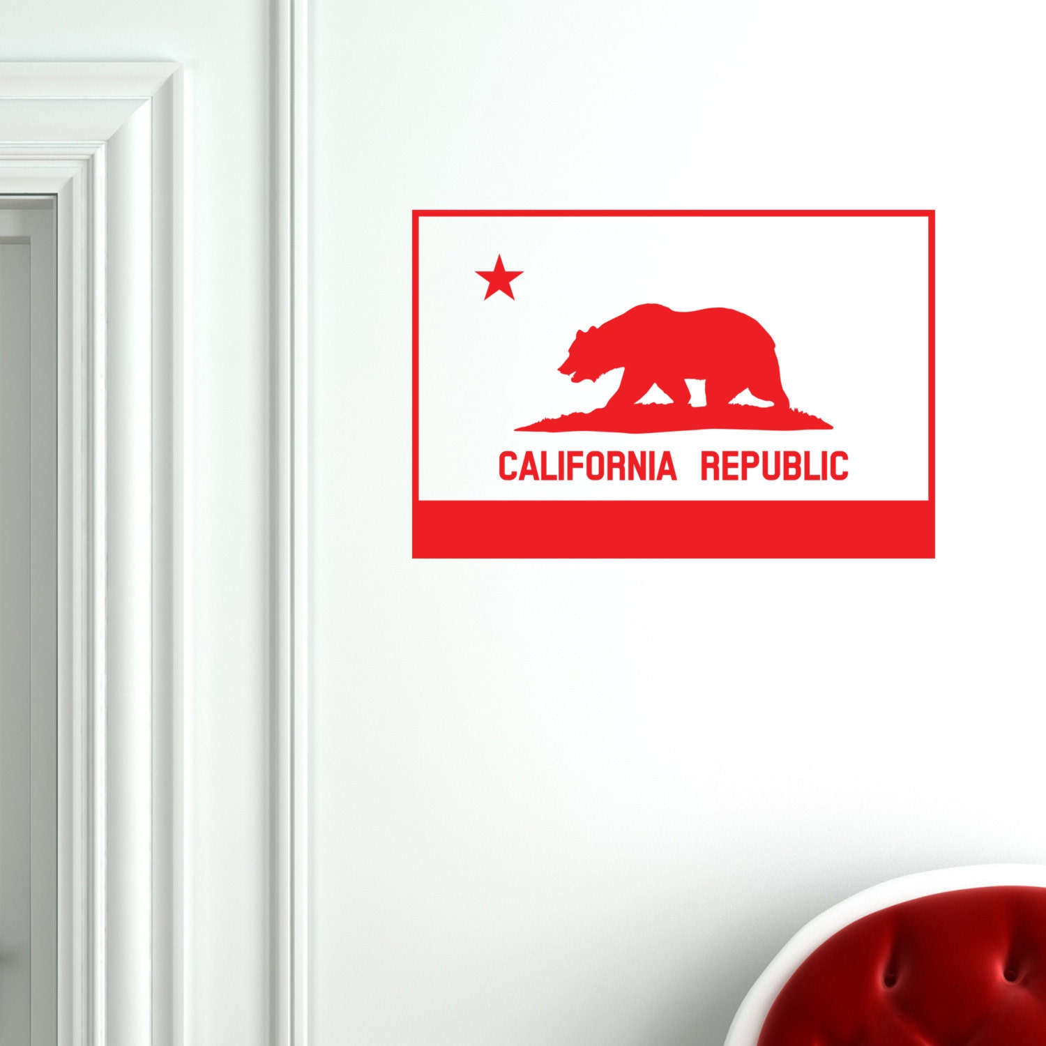 California State Flag Decal Wall Vinyl Sticker Family Kids | Etsy
