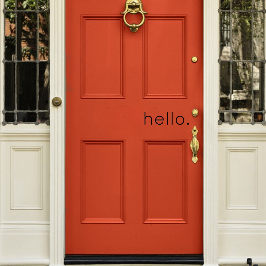 Hello Door Vinyl Decal Sticker W Free Shipping Kids Welcome - Etsy