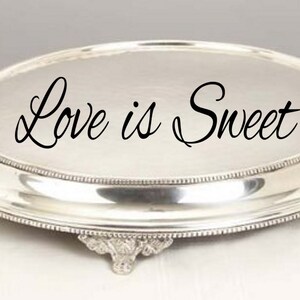 Love is Sweet Decal Wall Vinyl Sticker Kitchen Cafe Diner Bistro Wake ...
