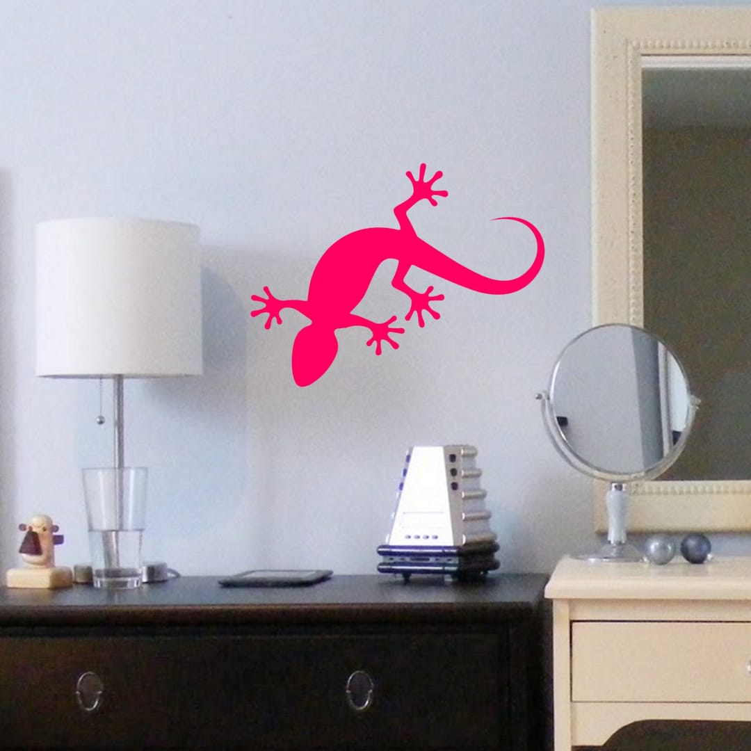 Lizard Gecko Decal Wall Vinyl Sticker Kidsroom Wall Decals Zoo Tropical ...
