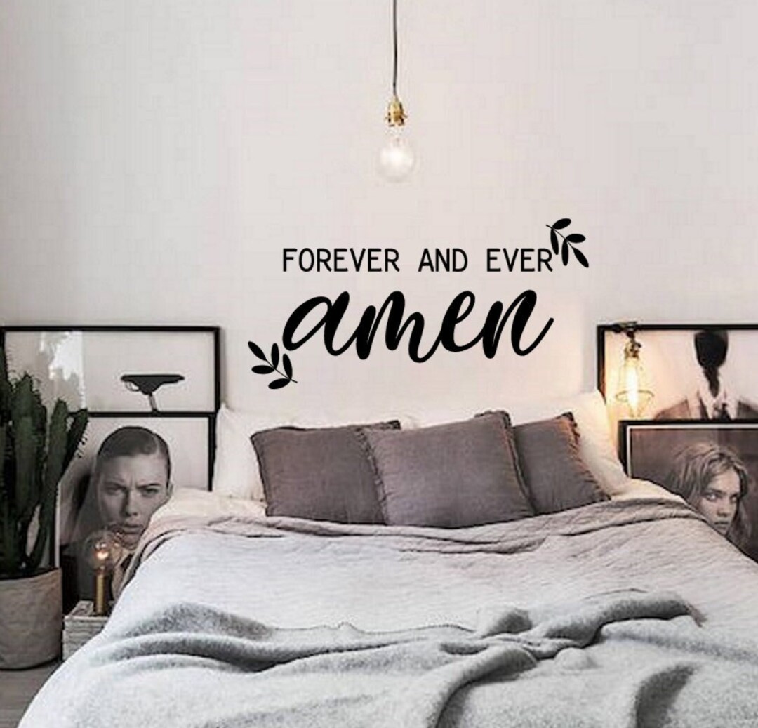Forever and Ever Amen Decal Wall Vinyl Sticker Family Room Master Bed ...