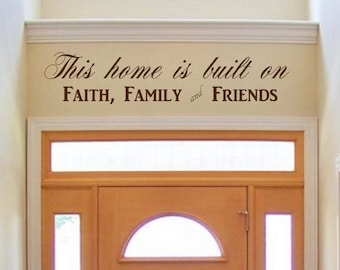 Bless This Home and ALL WHO ENTER Decal Wall Vinyl Sticker Family ...