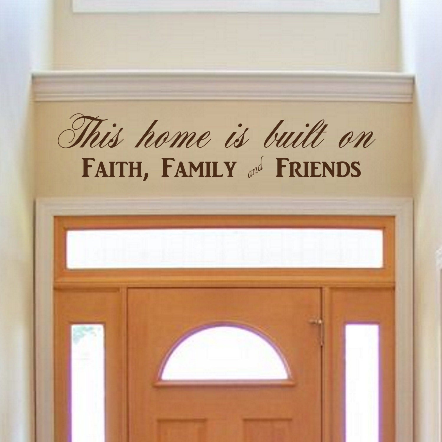 This Home is Built on Faith Family and Friends Decal Wall - Etsy