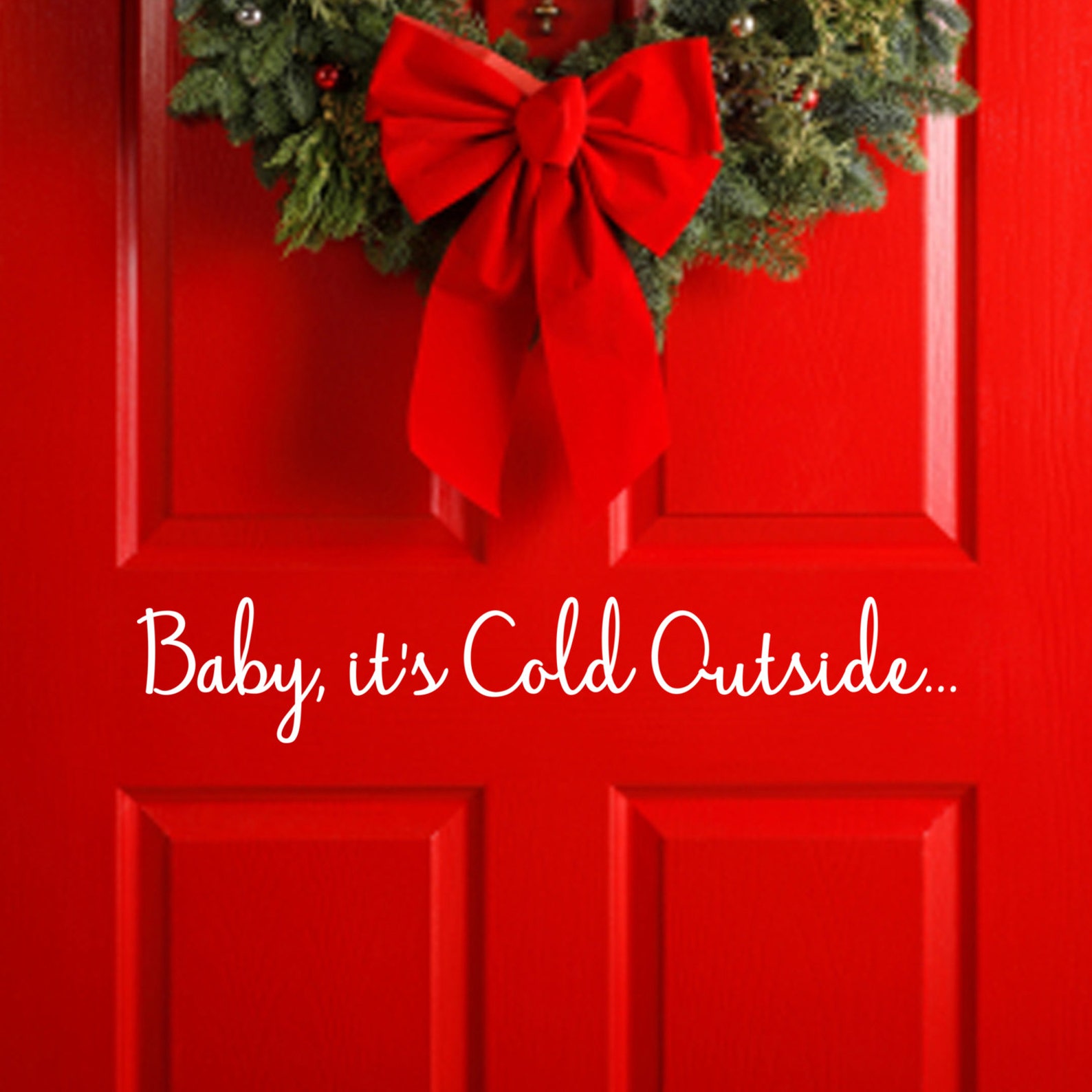 Baby It's Cold Outside Christmas Decal Wall Vinyl - Etsy