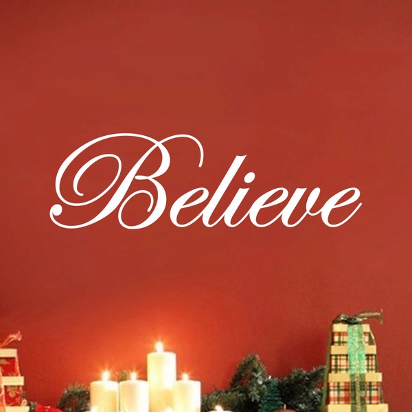 Believe Wall Decal - Etsy