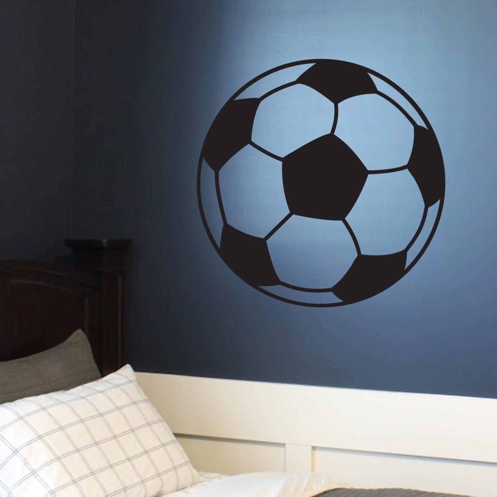 Soccer Ball Decal Wall Vinyl Sticker Family Kids Room Mural Decor ...