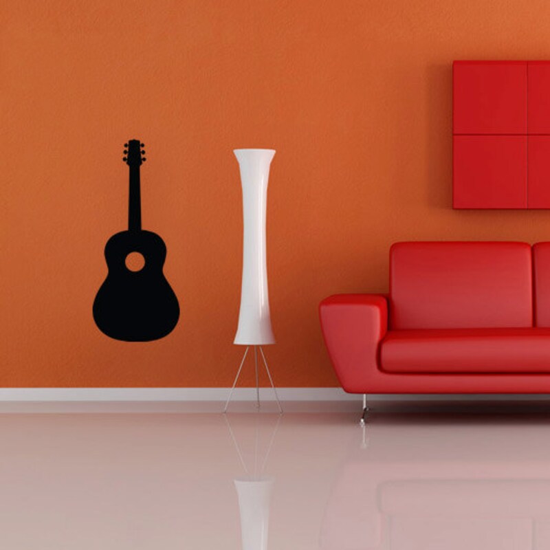 Guitar Wall Decal - Etsy
