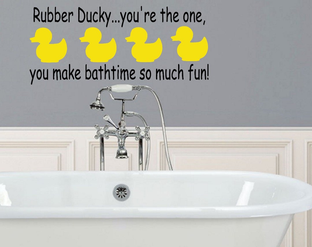 Rubber Ducky You're the One W Ducks Decal Vinyl Wall Bathroom Bathtub ...