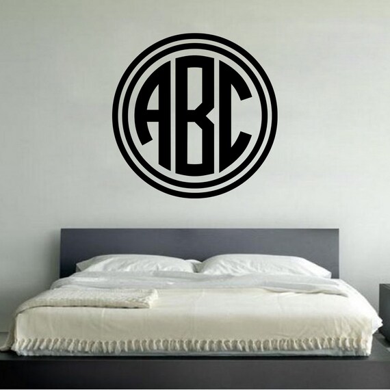 Circle Monogram Decal Wall Vinyl Sticker Car Window Kids - Etsy Hong Kong