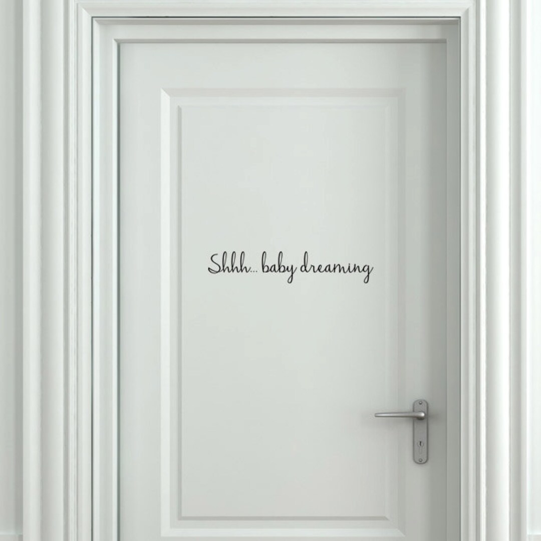Shhh Baby Dreaming Decal Wall Vinyl Sticker Family Kids Room Mural ...