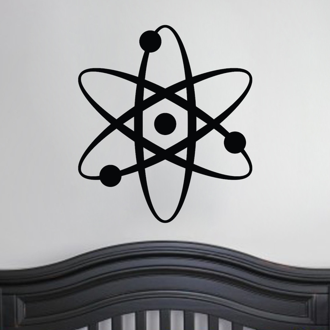 Atom Decal - Wall Vinyl Sticker Family Kids Room Mural Decor DNA Design ...