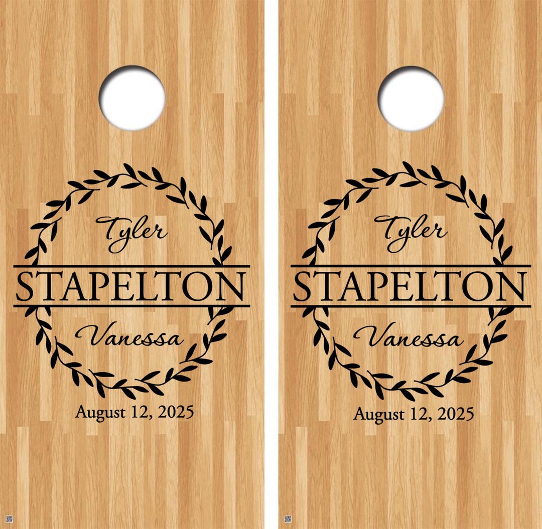 Custom Cornhole Decal Wedding Decals Set of 2 Vinyl Decals FREE ...