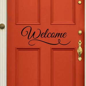 Welcome Decal Vinyl Door Sticker Wall Family Kids Welcome Home ...