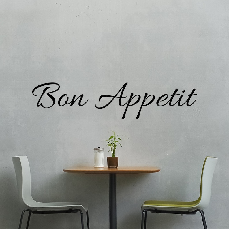 Bon Appetit Decal Wall Vinyl Sticker Kitchen Family Kids - Etsy