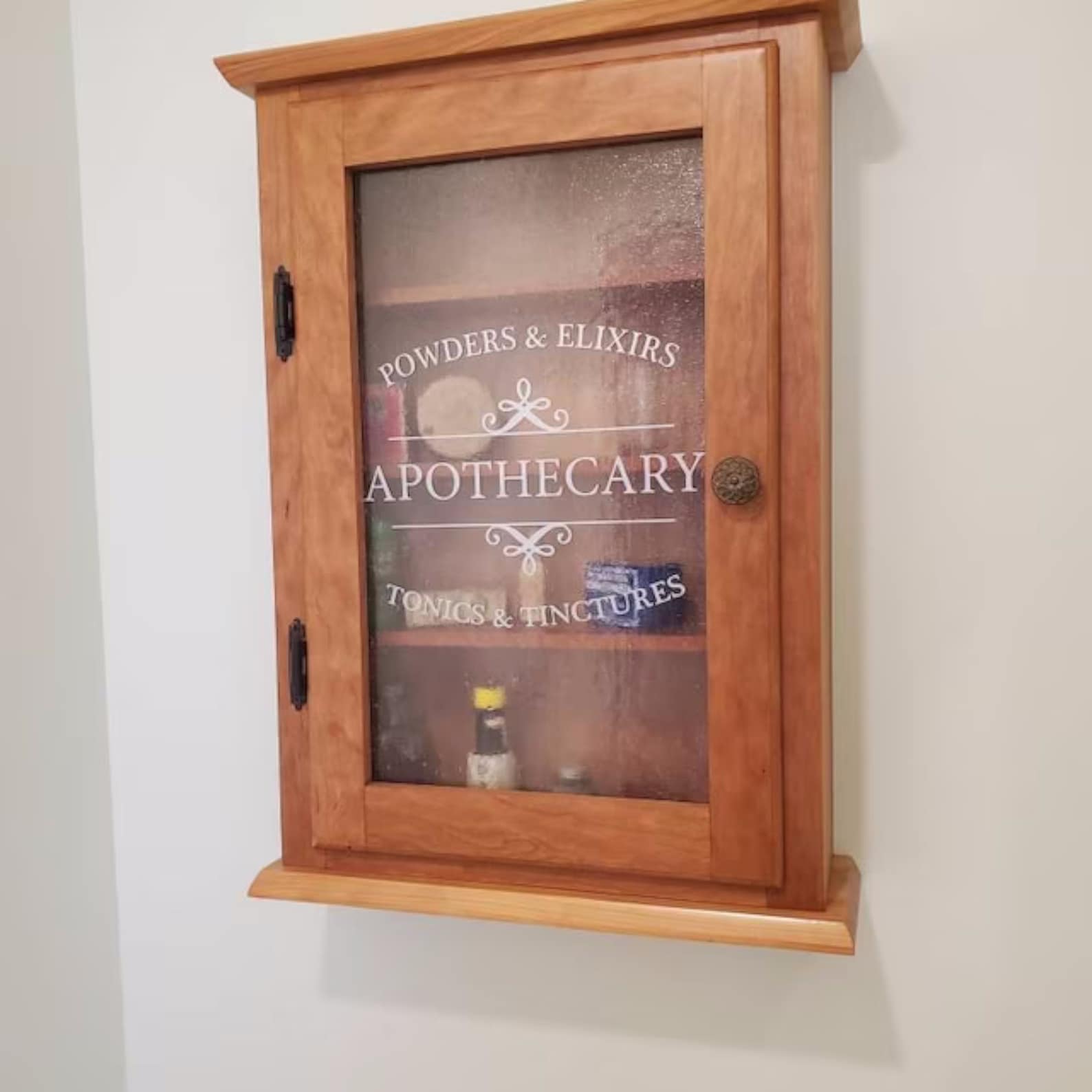 Apothecary Powders Elixers Tonics Tinctures Vinyl Decal Bathroom ...