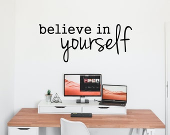 Believe in Yourself Classroom Door Vinyl Wall Decal School - Etsy