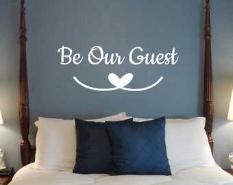 Be Our Guest Removable Wall Decal Sticker black Free Shipping - Etsy
