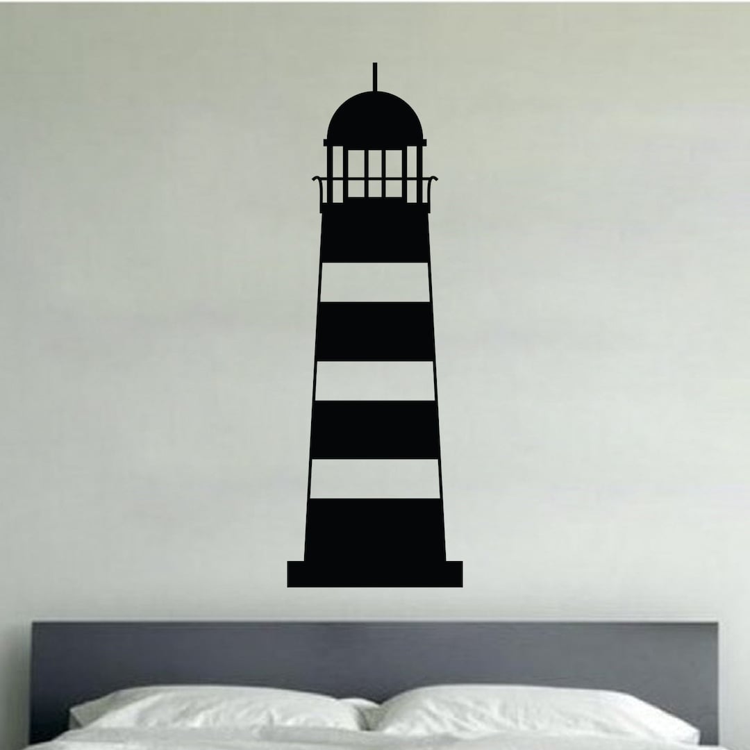 Lighthouse Decal - Wall Vinyl Sticker Nautical Ocean Theme Decor ...