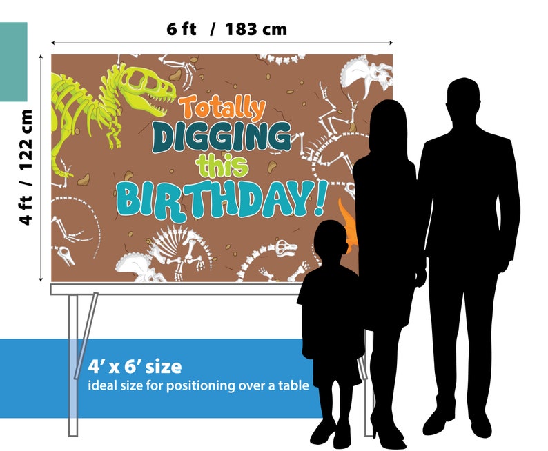 Dino Dig Dinosaur Backdrop Printable Dinos Candy Table - Etsy