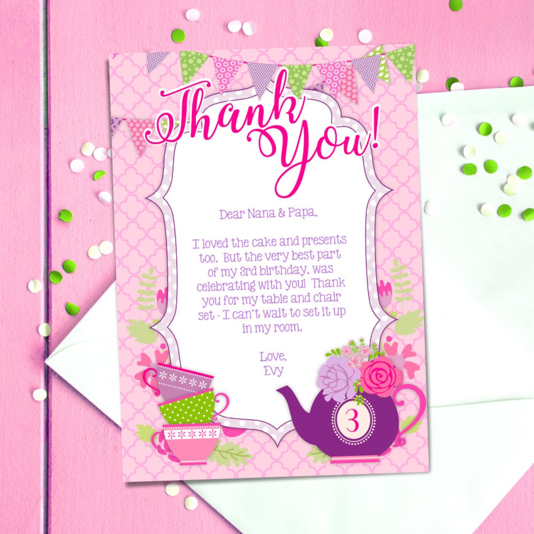 Tea Party Thank You Note TEMPLATE Tea Party Thank You Card High Tea tea-party-thank-you-note-template-tea-party-thank-you-card-high-tea