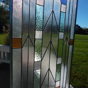 Metropolis Stained Glass Window Panel 15 3/8 X 32 2 Variations - Etsy