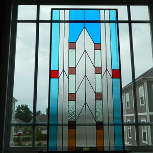 Metropolis Stained Glass Window Panel 15 3/8 X 32 2 Variations - Etsy