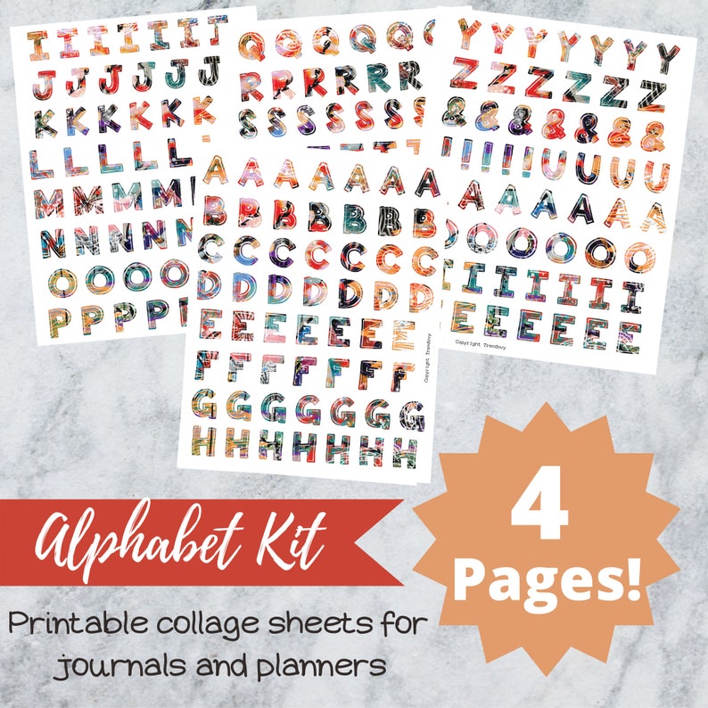 Alphabet Journal Printable, Journal Printable, Alphabet Printable ...