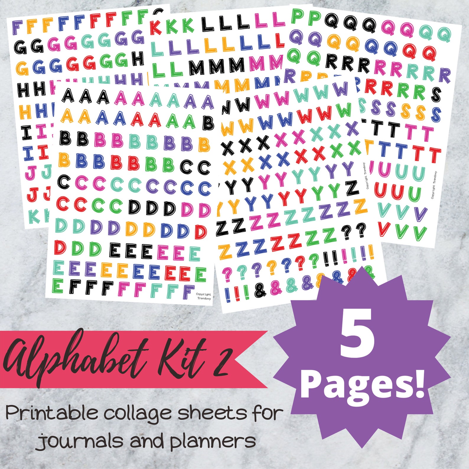 Alphabet Journal Printable Journal Printable Alphabet Printable Journal ...