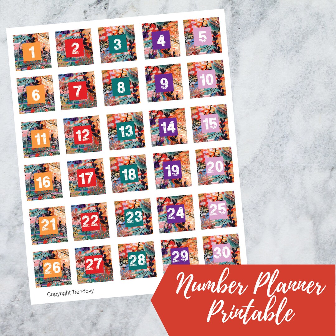 Number Journal Printable, Journal Printable, Date Printable, Journal ...