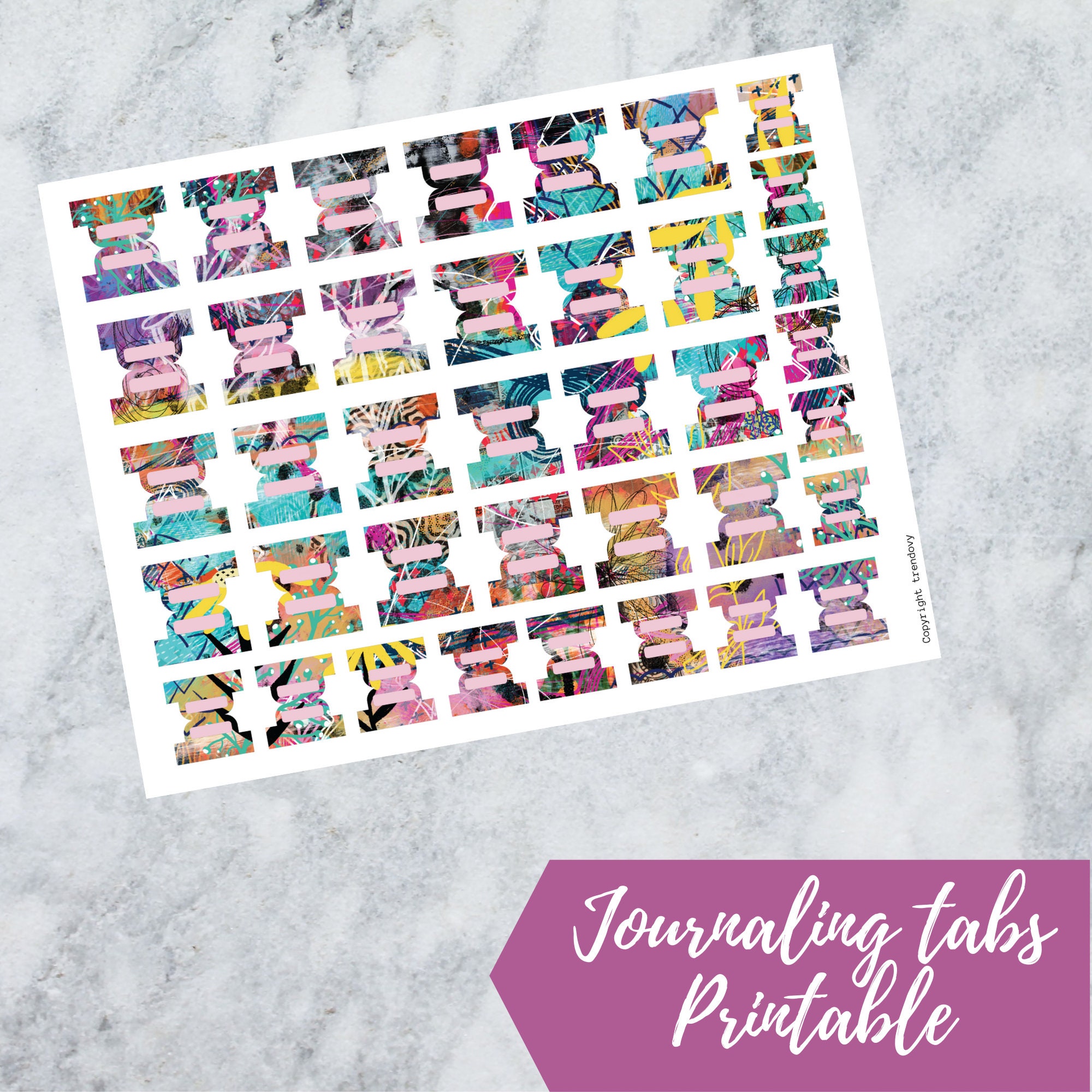 Journal Printable, Journaling Printable, Dates Printable, Journal Tabs ...