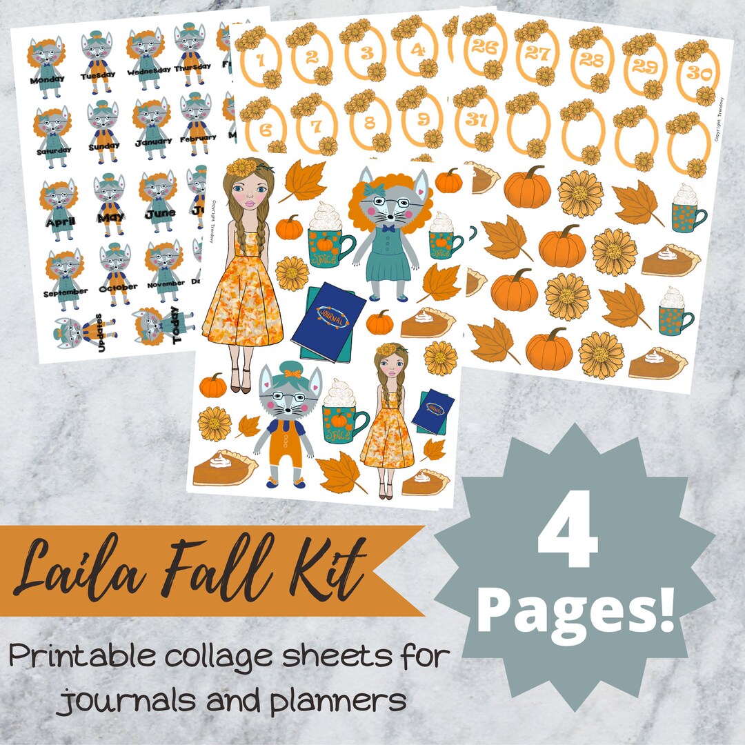 Fall Journal Printable Journal Printable Collage Sheet Printable ...