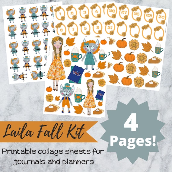 Fall Journal Printable Journal Printable Collage Sheet - Etsy