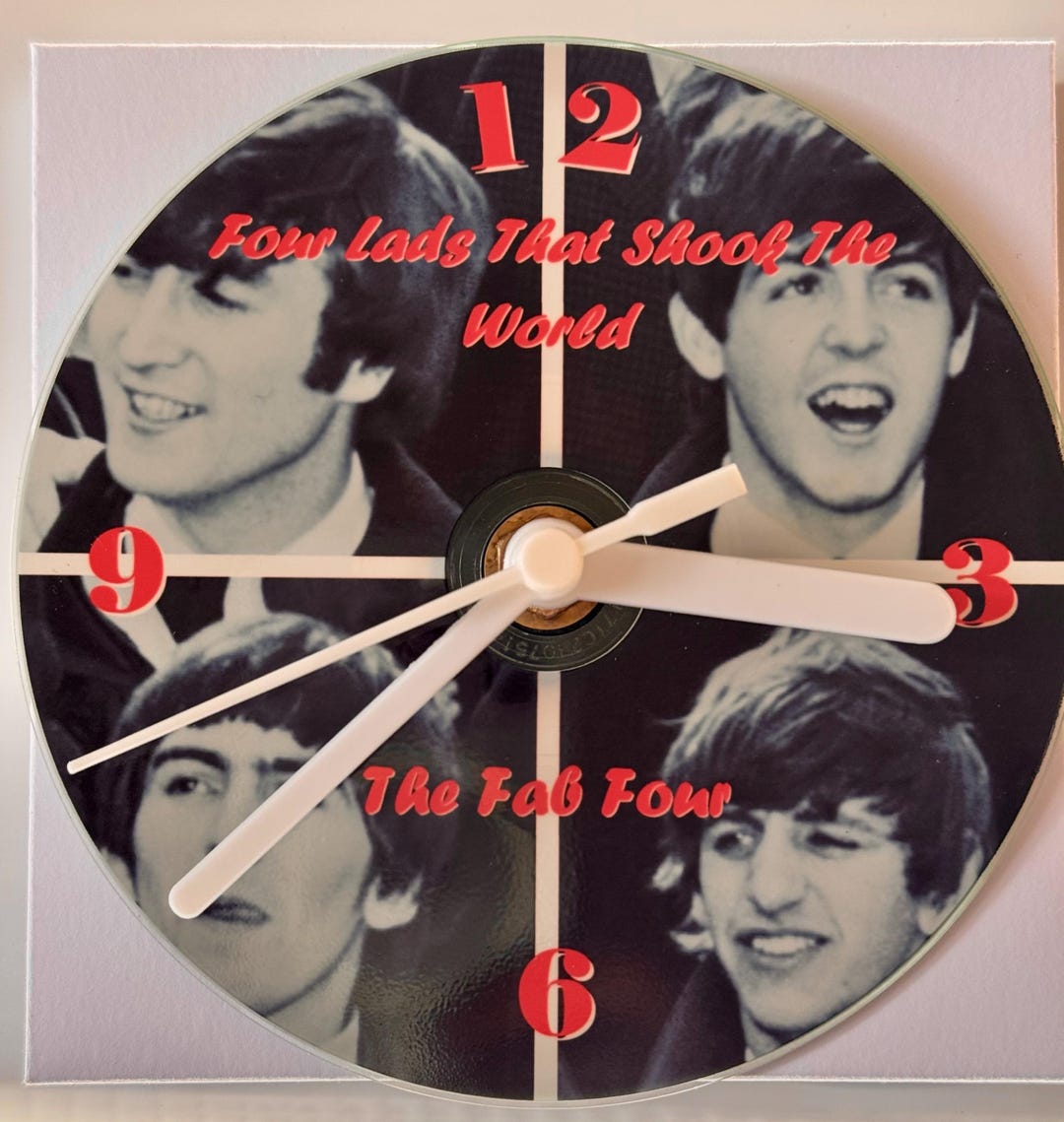 Beatles Label CD Wall Clock “the Fab Four” Boxed, Great Gift for a ...
