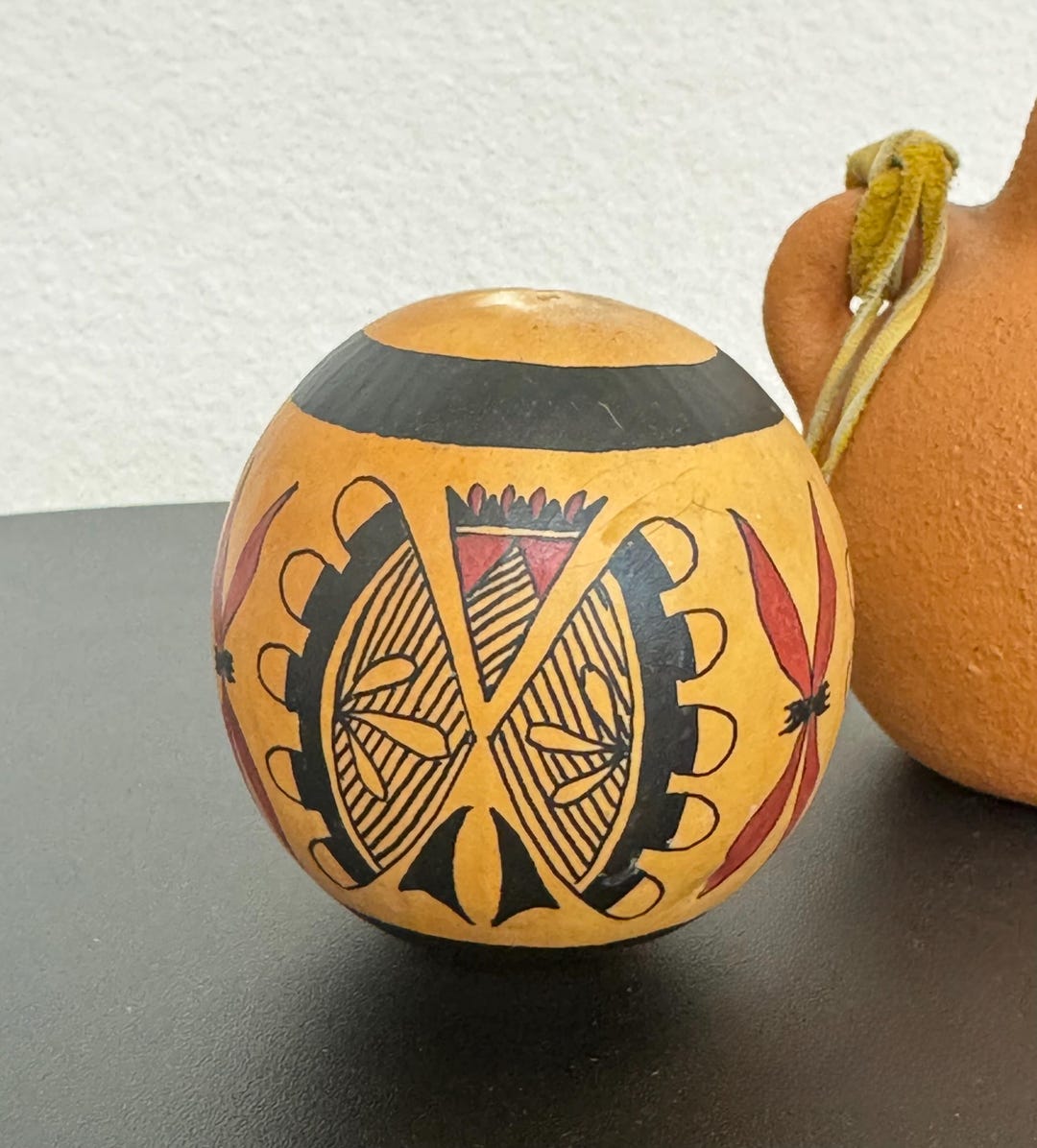 Hand Painted Gourd by Cathleen Kardas – 2002 Southwestern Folk Art ...