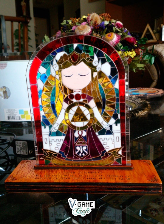Vitral-Lámpara Zelda Lightforce - Etsy México