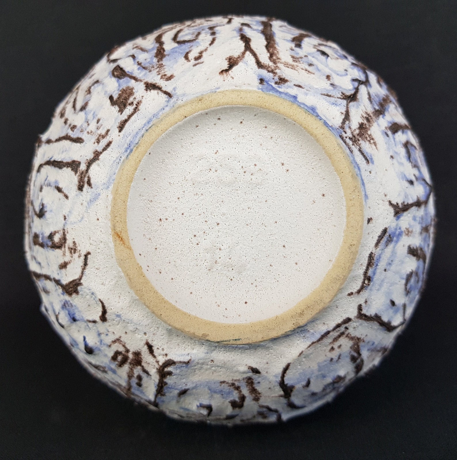 Vintage SCHLOSSBERG KERAMIK Vase With Blue "saphir" Decor 259-14 West ...