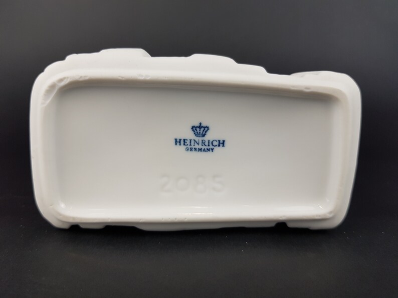 Vintage HEINRICH PORZELLAN GERMANY Rectangular Porcelain Vase With 3D ...