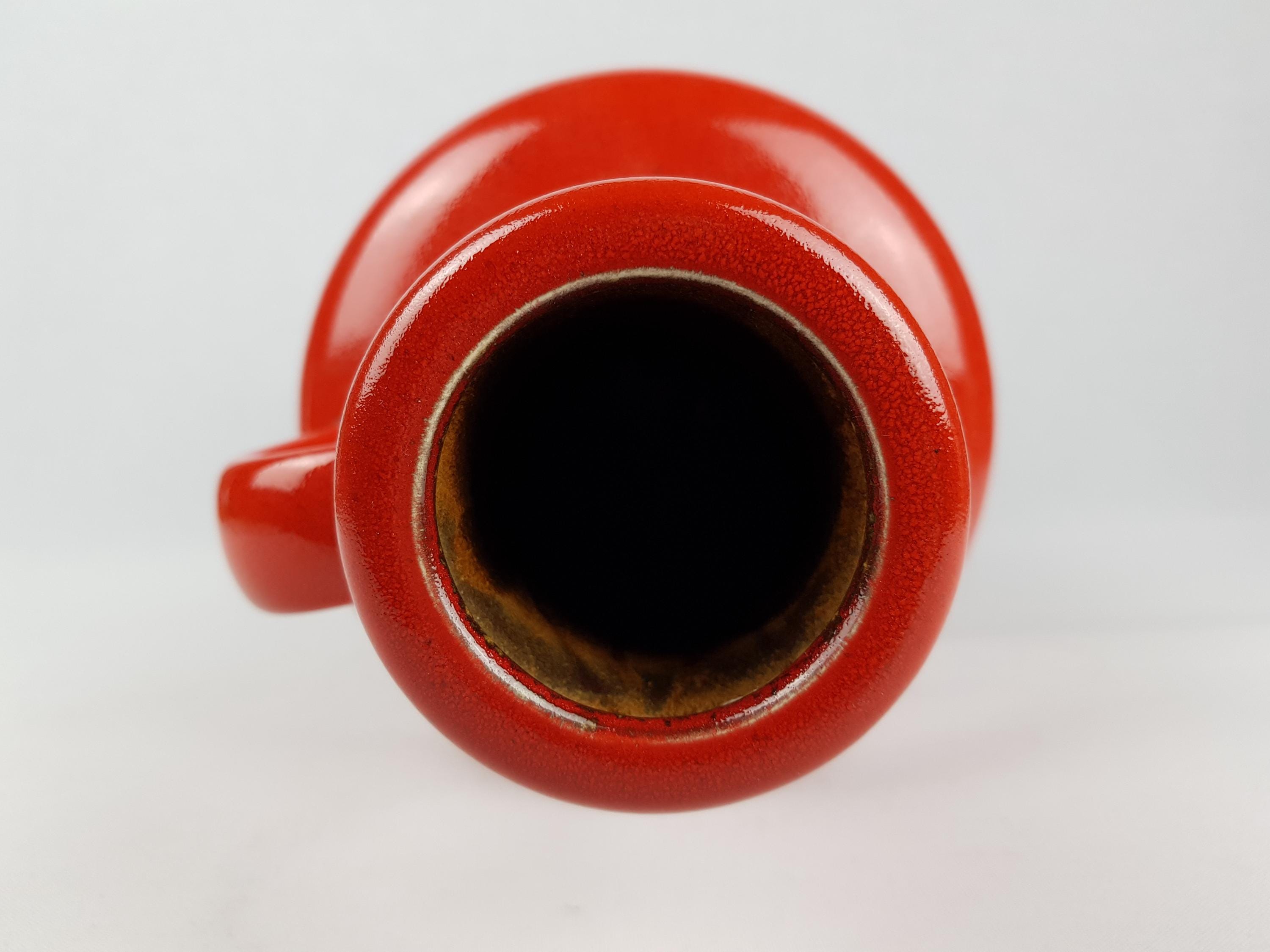 Vintage STEULER KERAMIK Red Floor Vase 128-45 West German Pottery 1960s ...