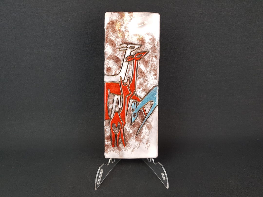 Vintage RUSCHA KERAMIK White Wall Plate With Deer Decor 1960s - Etsy
