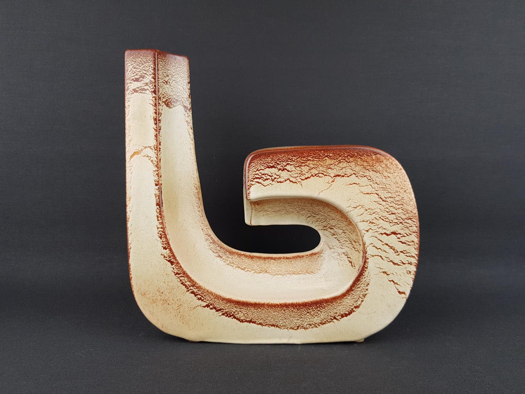 Vintage BERTONCELLO "b" or "d" Rare Form Vase by Roberto Rigon With ...