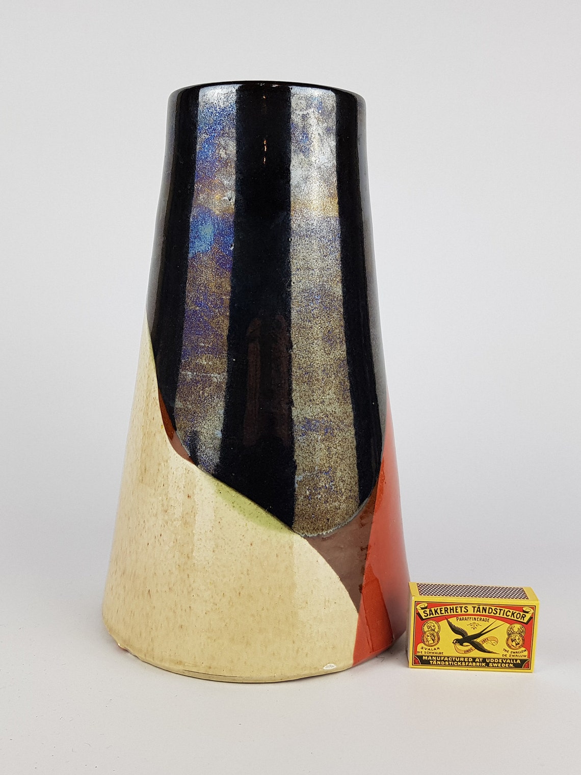 Vintage THOMAS BUXÓ Vase From Spain With Man and Animal Decor Spanish ...