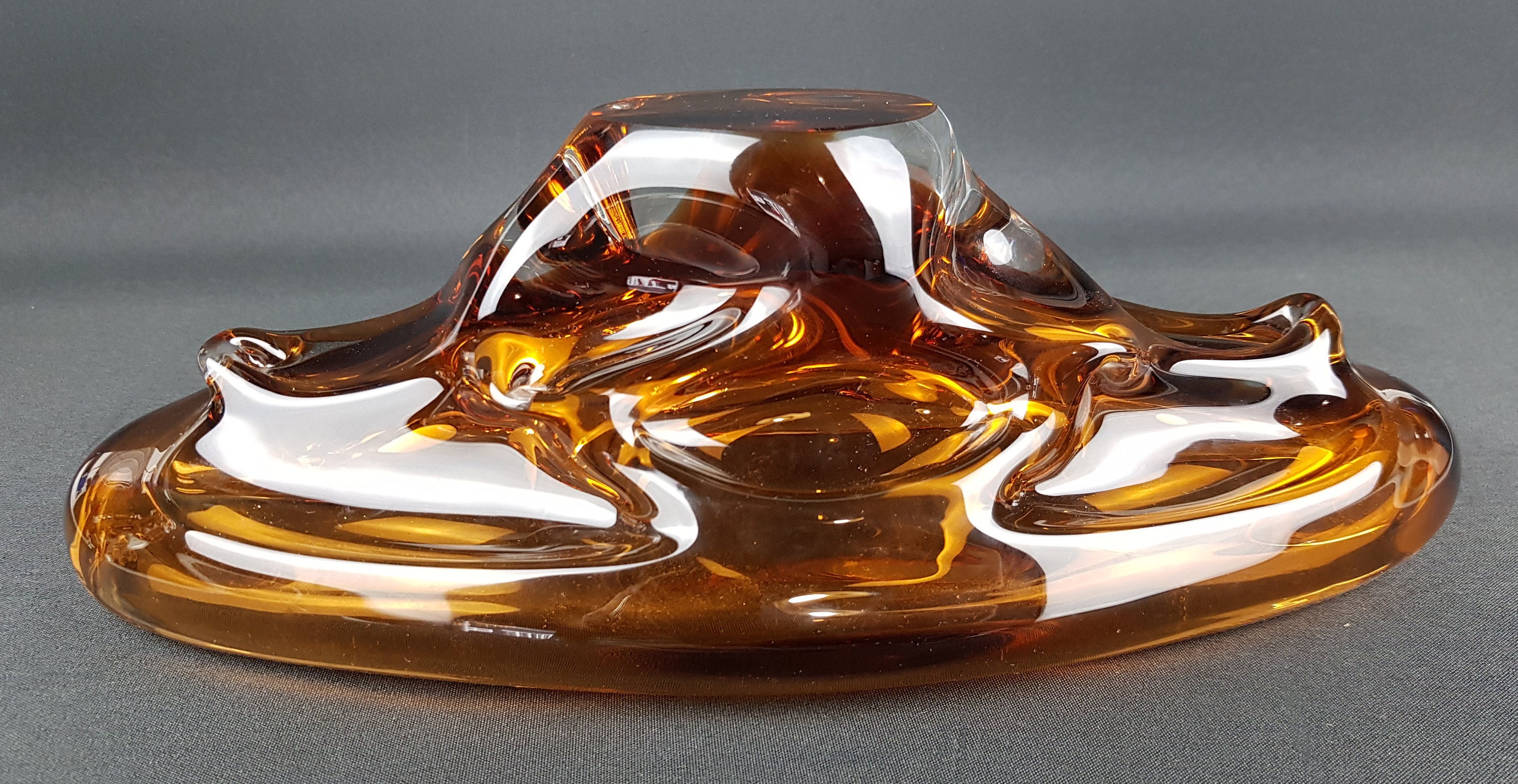 Vintage JAN BERANEK Glass Bowl From Czech Slovakia 1960s - Etsy