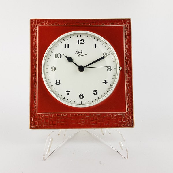 Red Kitchen Clock - Etsy