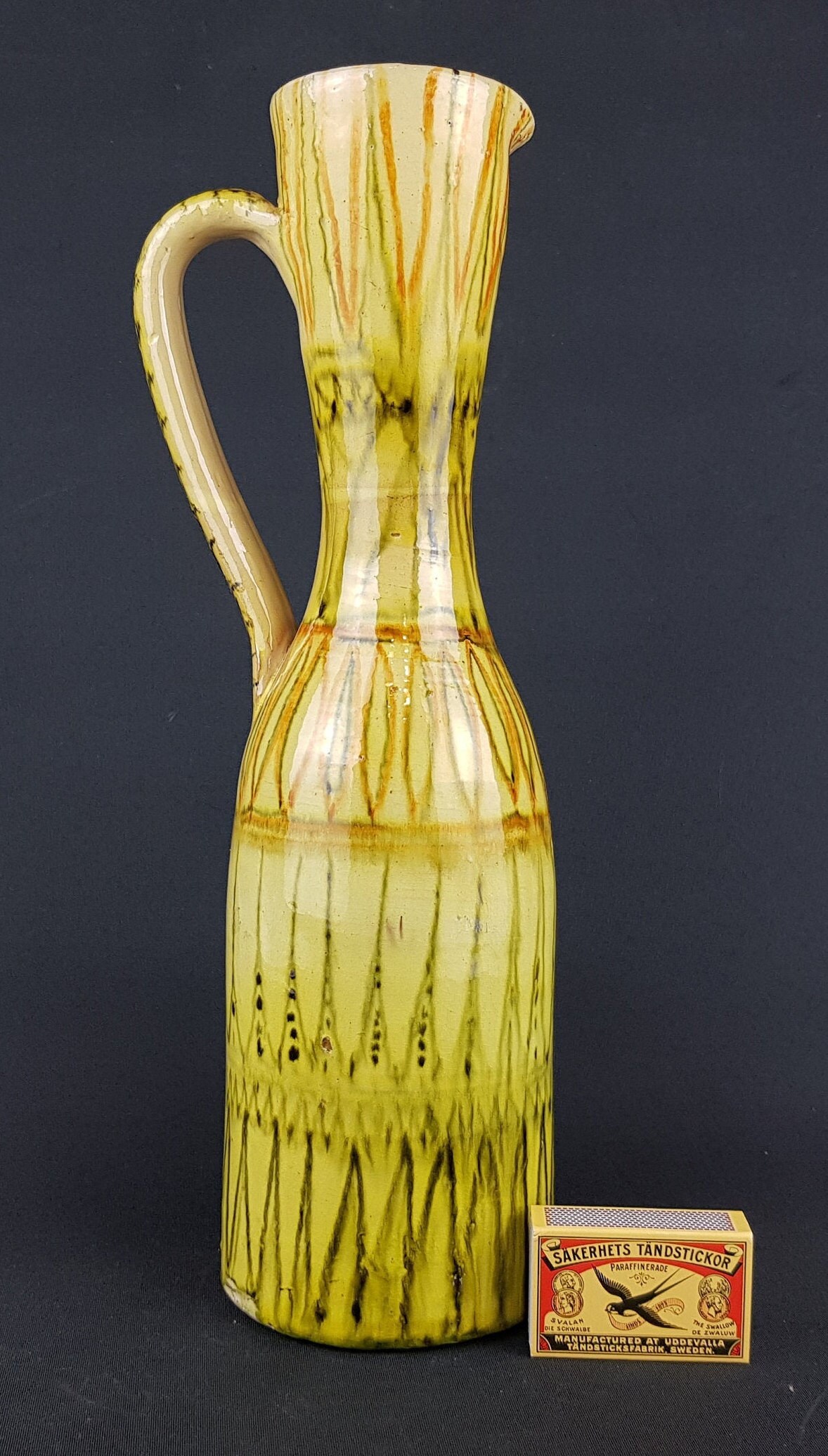 Large Vintage Yellow Handled Jug Vase European Pottery 1960s - Etsy Ireland